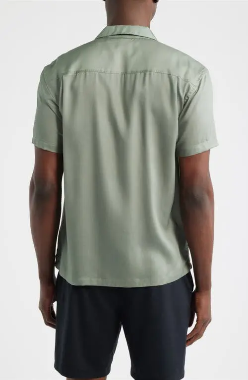 BOARDIES Oasis Palms Print Camp Shirt - Olive