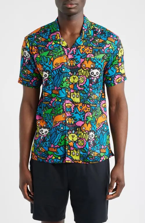 BOARDIES Munday Jungle Print Camp Shirt - Multi