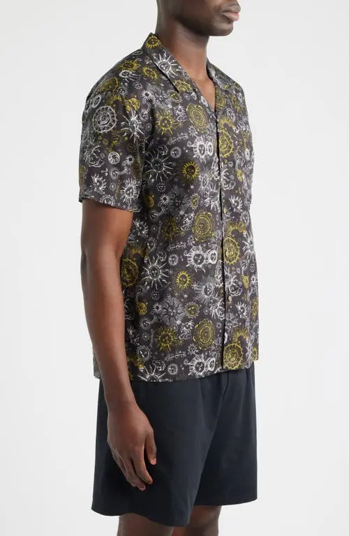 BOARDIES Sun Print Camp Shirt - Black