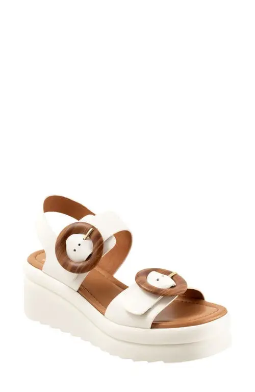 Eos Menorcas Slingback Wedge Sandals - Bone