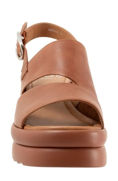 Eos Platform Wedge Slingback Sandals - Brandy