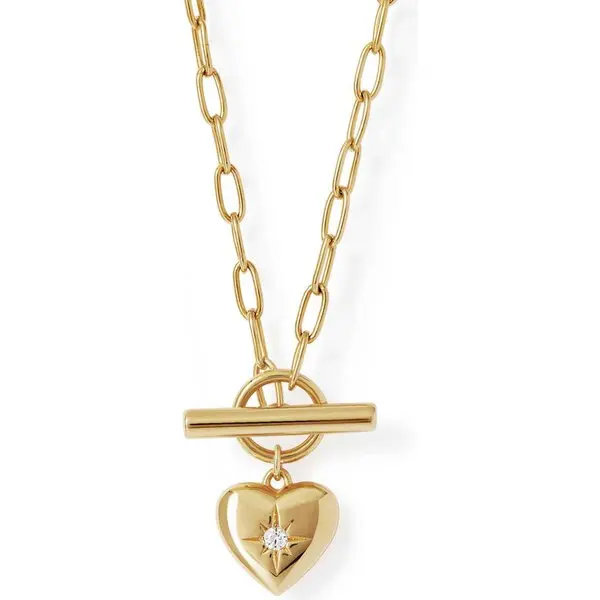 Astley Clarke Biography Heart T-bar Necklace - Gold