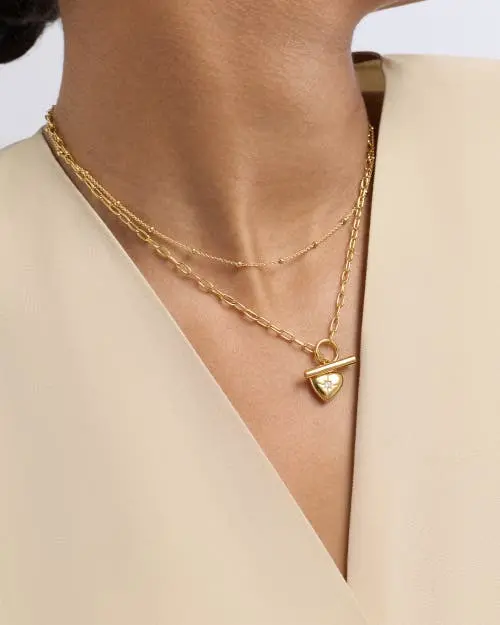 Astley Clarke Biography Heart T-bar Necklace