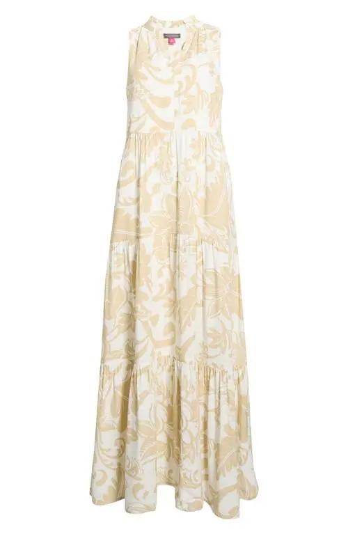 Vince Camuto Sleeveless Tiered Maxi Dress - Camel