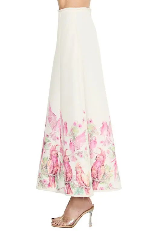 CIEBON Printed A-line Skirt