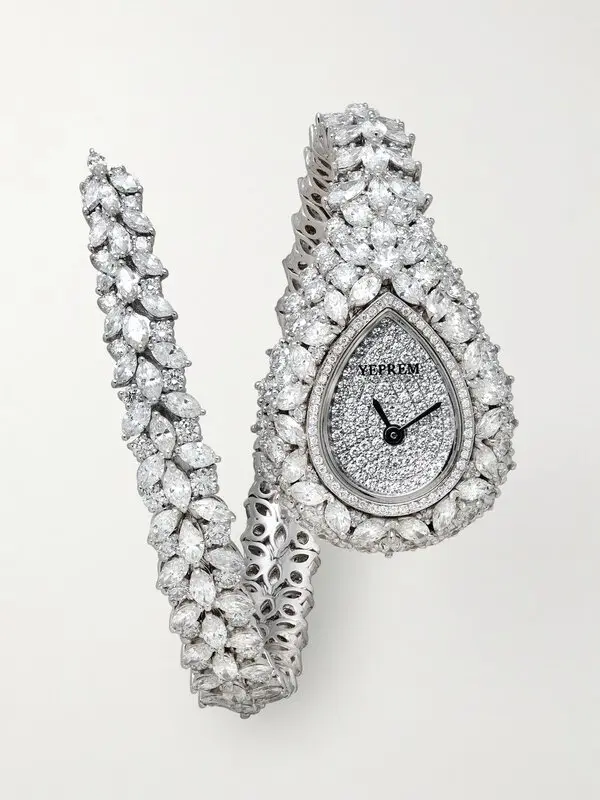 Yeprem Y-momento 18-karat White Diamond Watch - Gold
