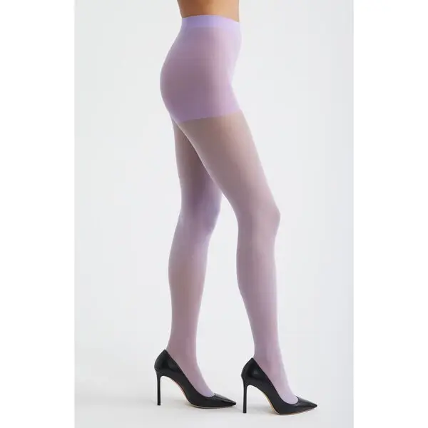 Hue Sheer Control Top Tights - Lavender