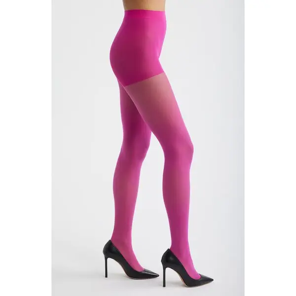 Hue Sheer Control Top Tights - Very Berry
