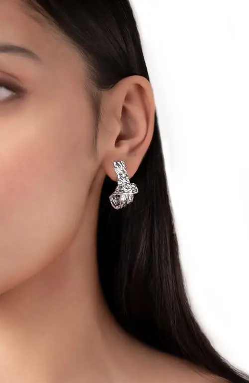 NAVEDA Jiya Mini Knot Earrings - Silver