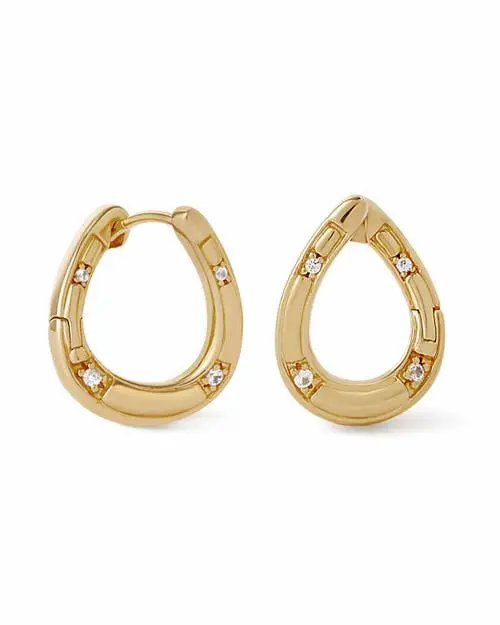 Astley Clarke Biography Horseshoe Twist Hoop Earrings - Gold