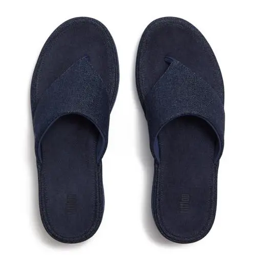 Fitflop Platfform Denim Wedge Toe-post Sandals