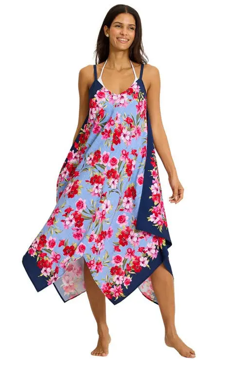Tommy Bahama Chambray Beach Scarf Cover-up Dress