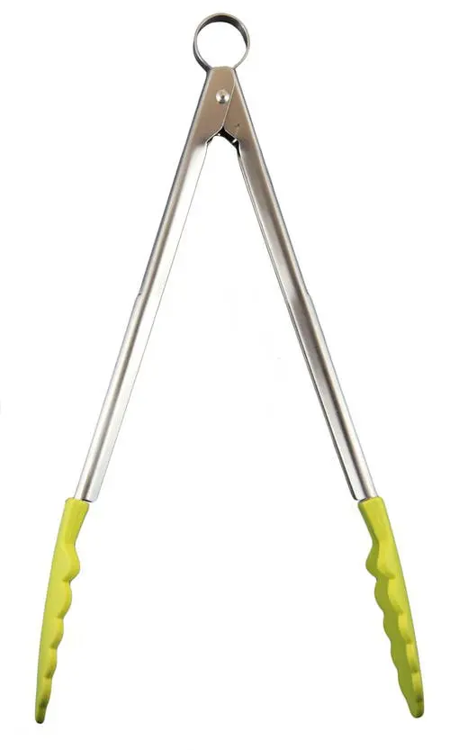 CUISIPRO 12 Inch Silicone Locking Tongs - Green