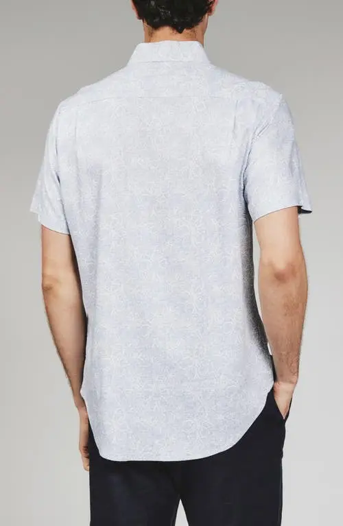 7 Diamonds Fontaine Floral Print Short Sleeve Button-up Shirt