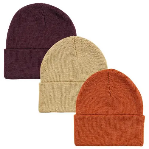 HUDSON BABY Cuffed Beanies - Rust