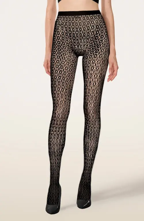 Wolford Daisy Net Tights - Black