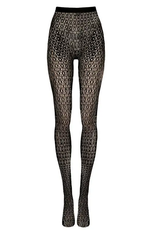 Wolford Daisy Net Tights - Black