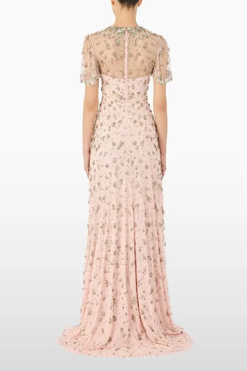 Jenny Packham Ambiance Beaded Maxi Gown - Sugar