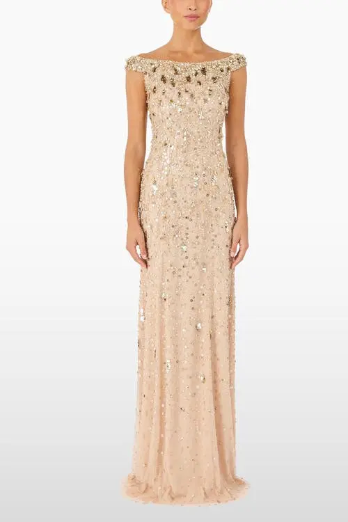 Jenny Packham Jessie Beaded Gown - Illusion