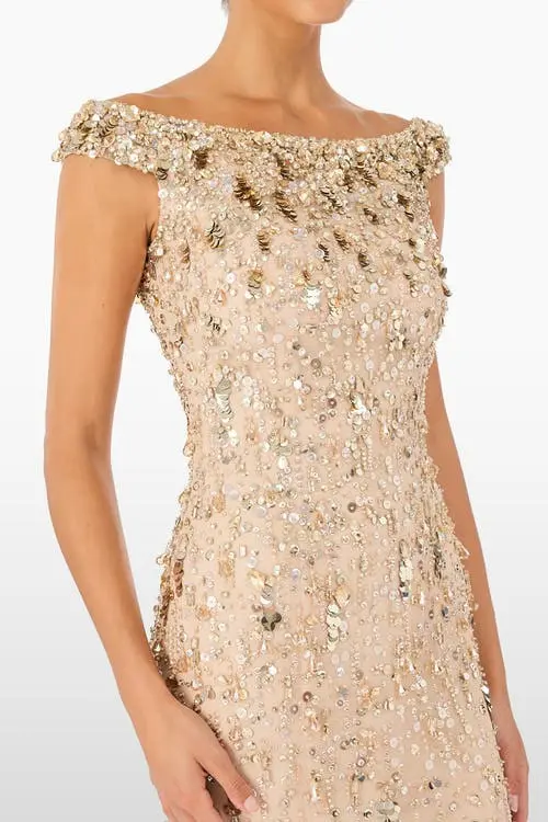 Jenny Packham Jessie Beaded Gown - Illusion