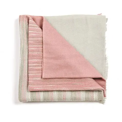STUDIO VARIOUSLY Chive Ombre Hand Textu Handloom Soft Merino Throw - Red
