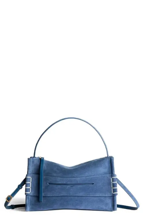JW Anderson Small Loafer Leather Top Handle Bag - Mid Blue