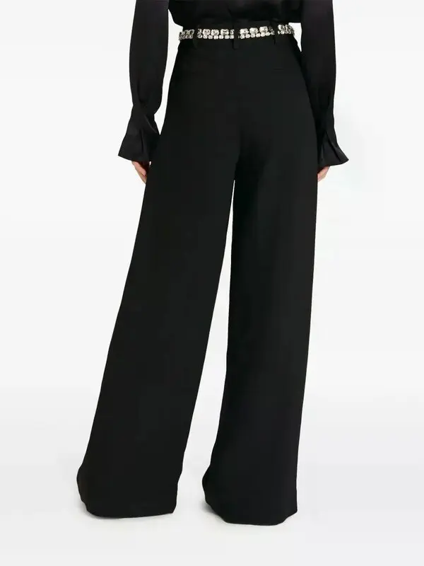 Cinq À Sept Rhinestone Embellished Wide Leg Trousers
