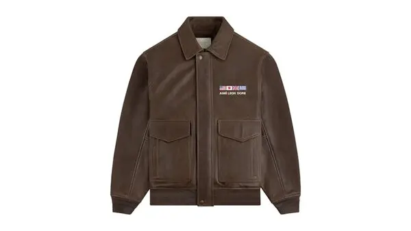 Aimé Leon Dore Worlds Borough Leather Flight Jacket