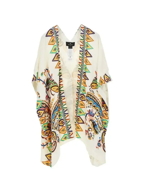 Etro Printed Kimono Jacket - White