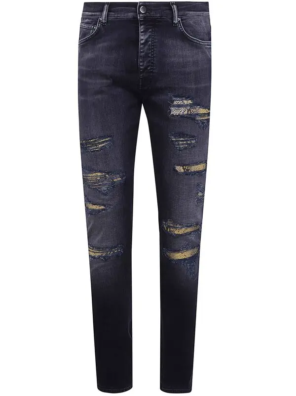 Amiri Snake Thrasher' Skinny Jeans