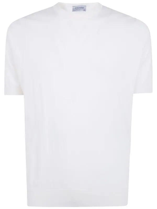 John Smedley Kempton" Crewneck Short Sleeves T-shirt - Beige