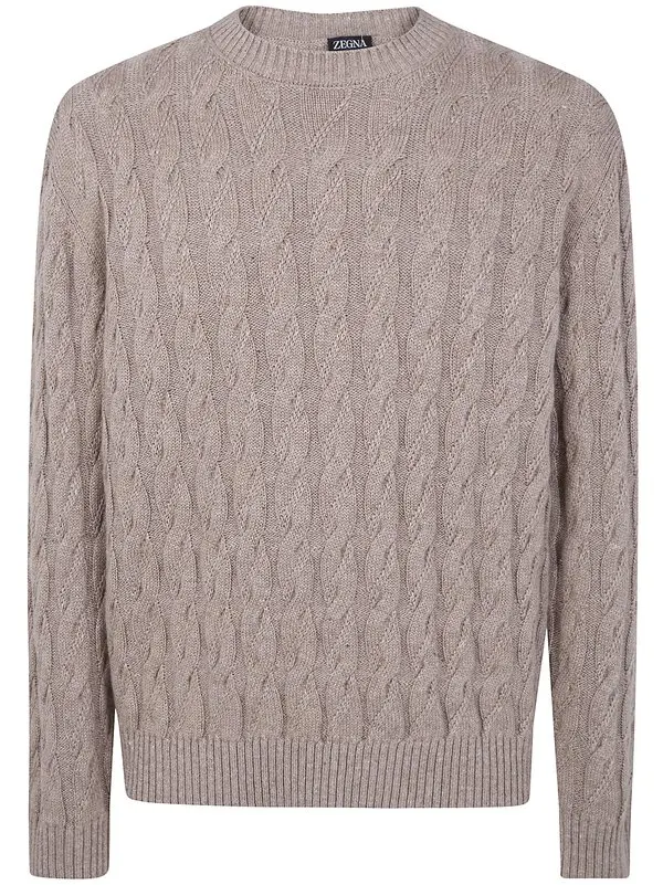 Zegna Z Lux Leisurewear' Turtle Neck - Beige