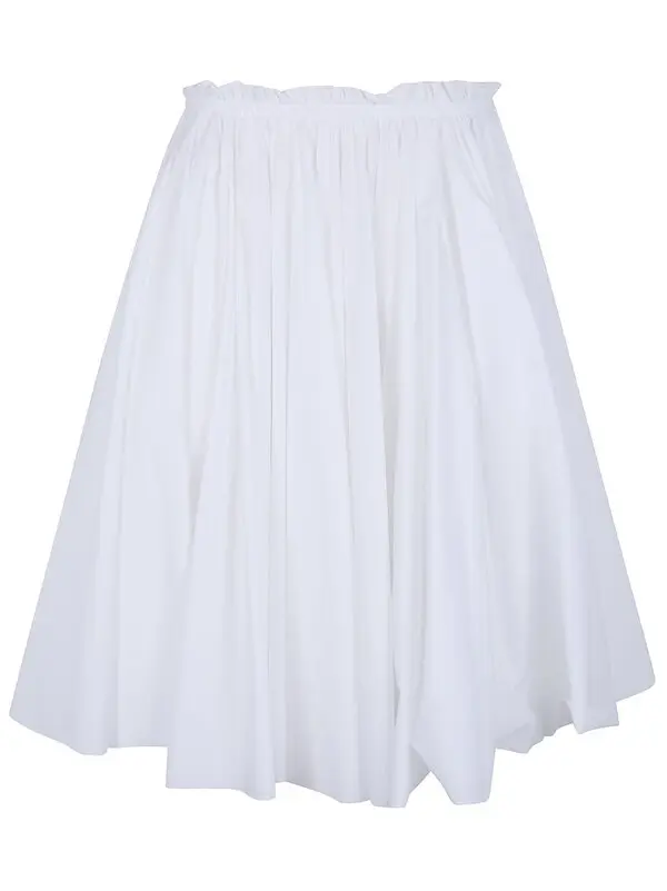 AMI Paris Corolla" Midi Skirt - White