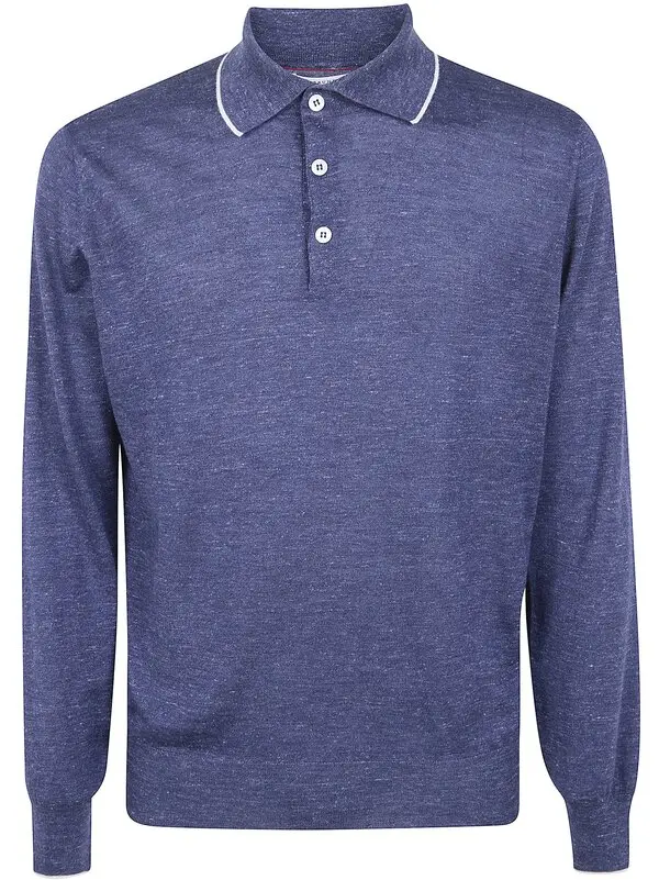 Brunello Cucinelli Long Sleeves Polo Shirt