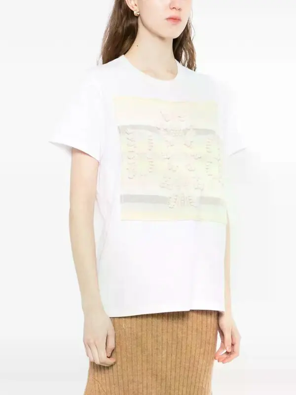 BARRIE Cashmere Patch Logo T-shirt