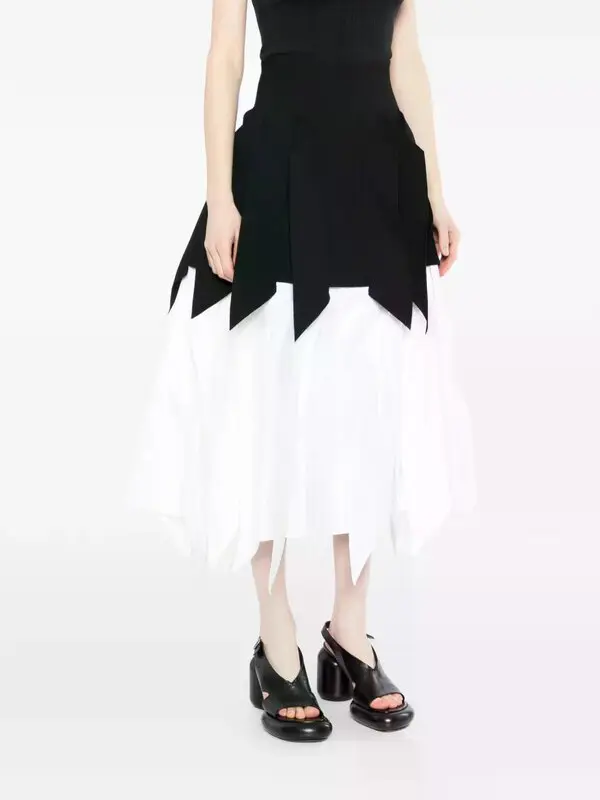 A.W.A.K.E. Mode Poplin Asymmetric Skirt