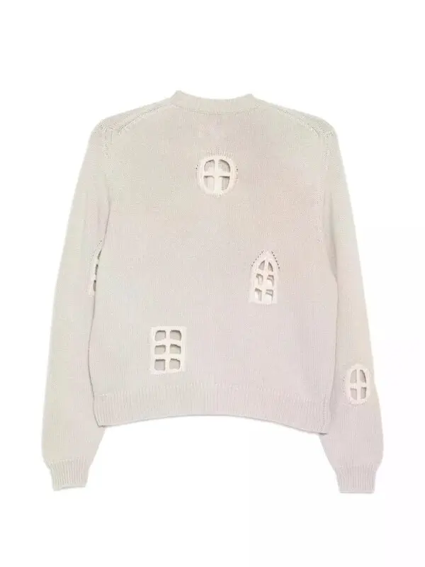BARRIE Openwork Motif Cardigan