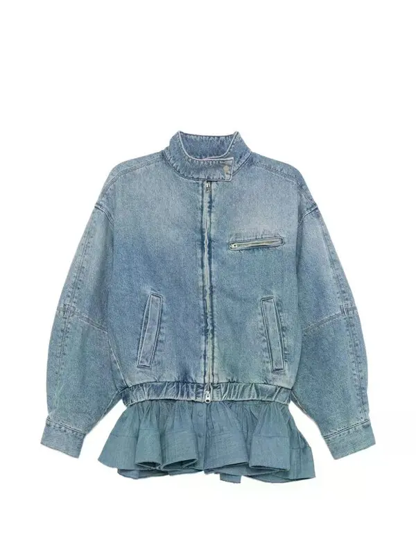 YCH Peplum-hem Denim Jacket