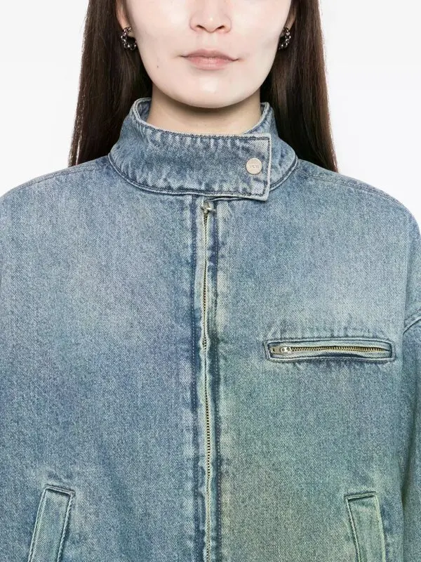 YCH Peplum-hem Denim Jacket