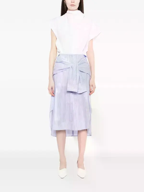 YCH Striped Midi Skirt