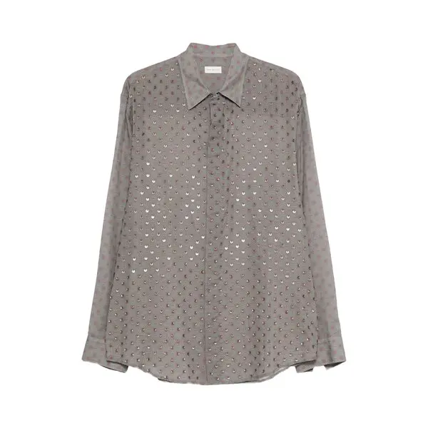 Dries Van Noten Starburst Polka Dot Print Shirt