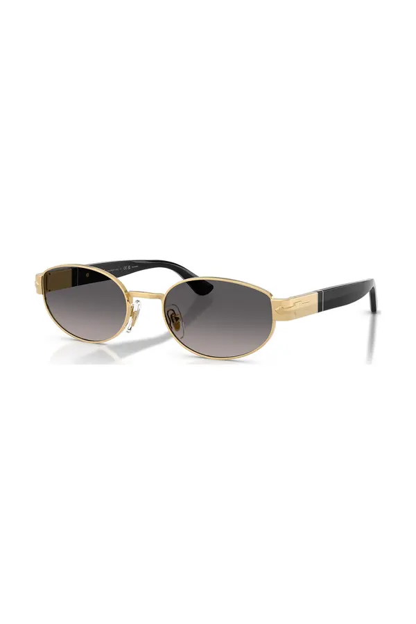 Persol Sunglasses With Oval Frame And Gradient Lenses - Gold