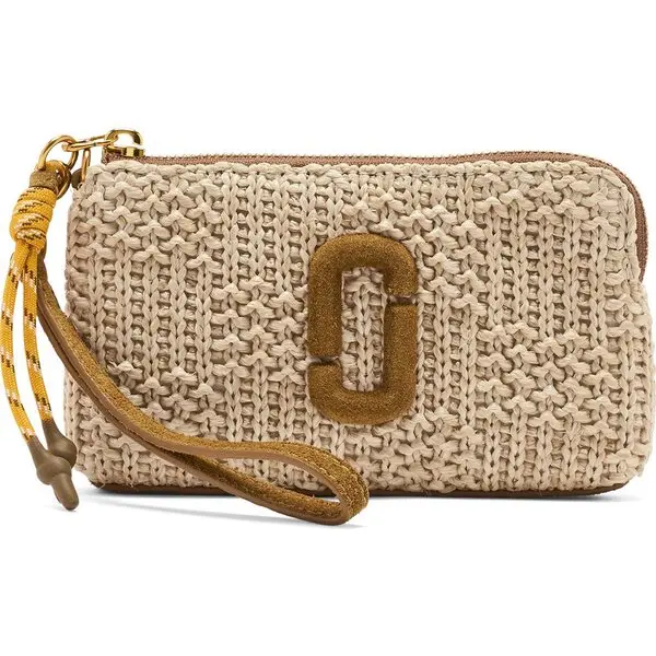 Marc Jacobs Summer Woven Snapshot Wristlet - Natural