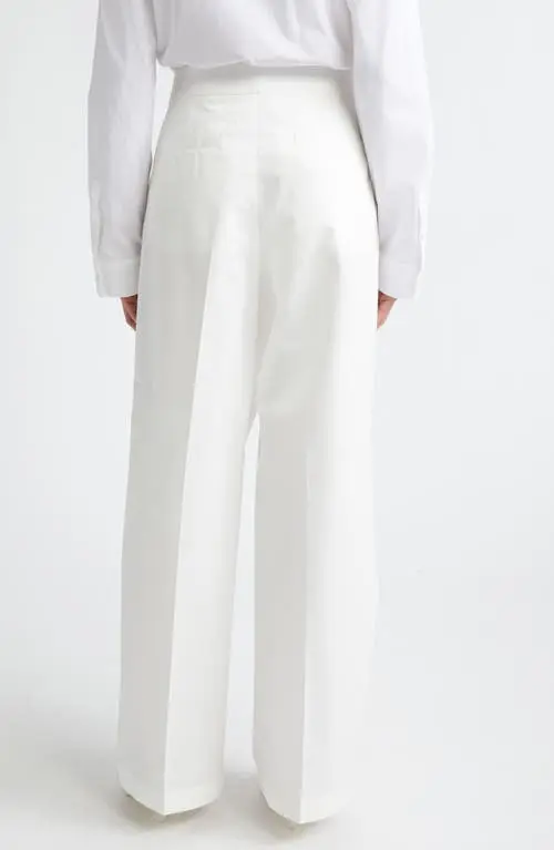 JIL SANDER Pleated Straight Leg Pants - Latte