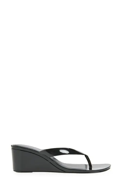 Jeffrey Campbell Gigabyte Wedge Flip Flop - Black