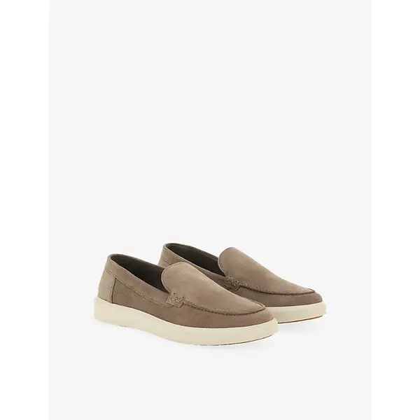 Boggi Milano Stratus Suede Leather Loafers - Beige