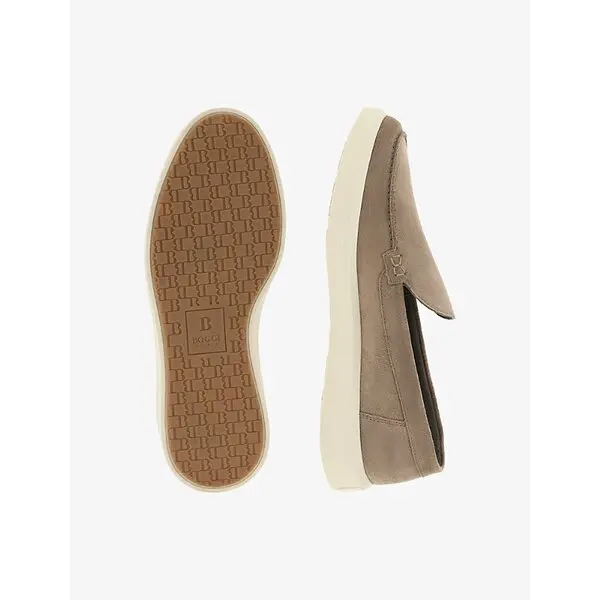 Boggi Milano Stratus Suede Leather Loafers - Beige