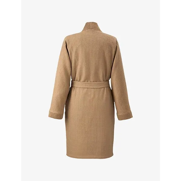 BOSS Onsen Waffle-textured Cotton Bathrobe - Camel