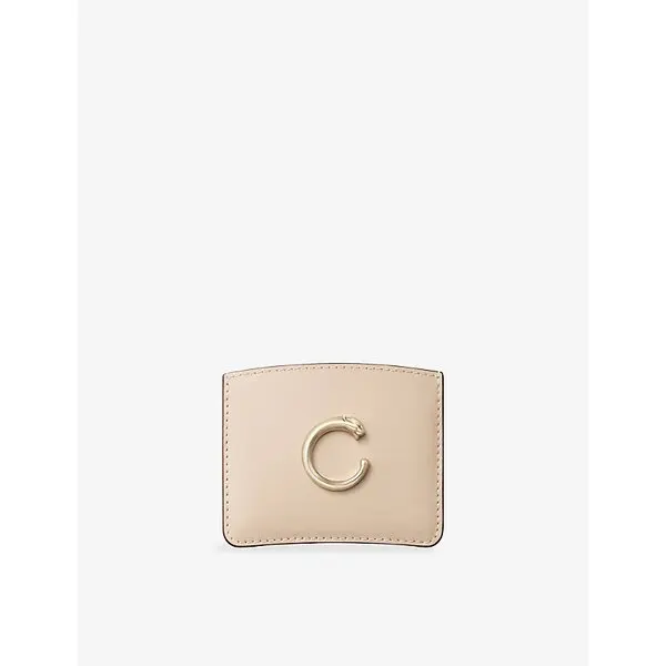 CARTIER Panthère C De Leather Card Holder - Beige