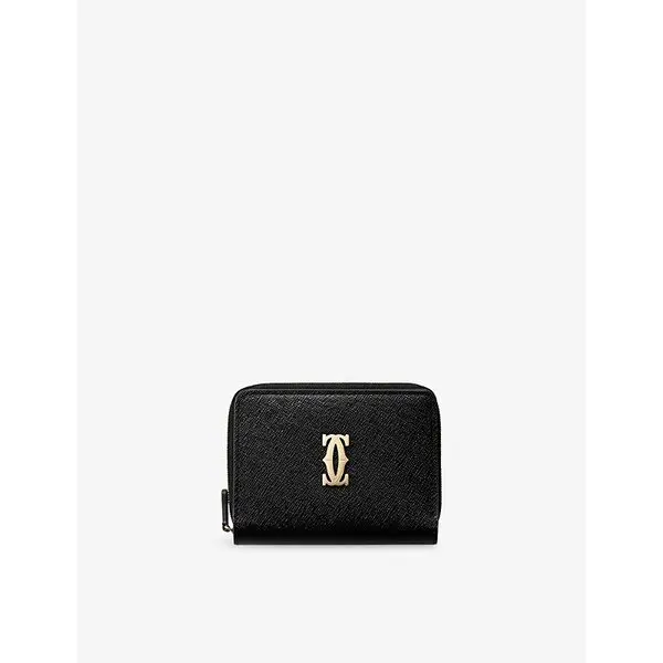 Cartier C De Mini Leather Wallet - Black
